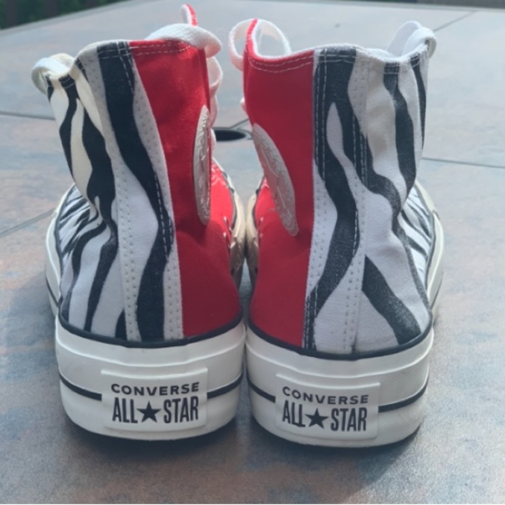 Converse Chuck Lift Platform High Top Zebra Red Canvas - Gem